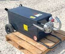 Vevor rolling oil tank w/ pump - Schneider Auctioneers LLC