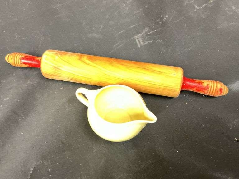 Fiesta creamer and wooden rolling pin - SCHULTIS & SON, INC.