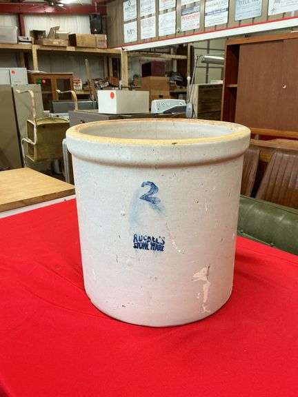 Ruckel’s Two Gallon Crock Stoneware - SCHULTIS & SON, INC.
