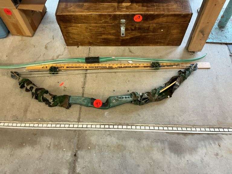 One compound bow with camo sleeves, one fiberglass bow - SCHULTIS & SON ...