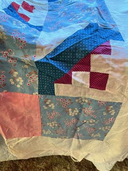 2 Unfinished quilt tops, Crosstitch and patchwork patchwork - SCHULTIS ...