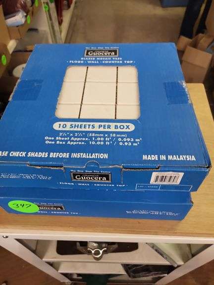 Two boxes of ceramic tile - SCHULTIS & SON, INC.
