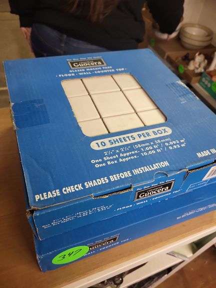 Two boxes of ceramic tile - SCHULTIS & SON, INC.
