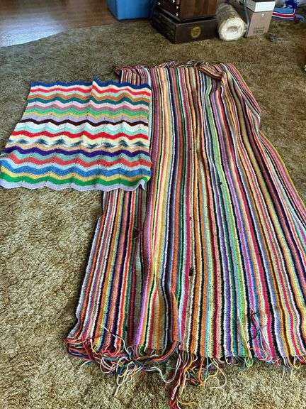 2 very colorful afghans - SCHULTIS & SON, INC.