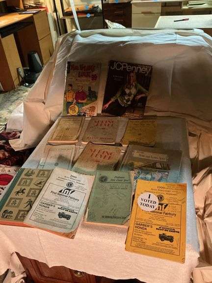 antique reading books, old telephone directories, comic book-old ...