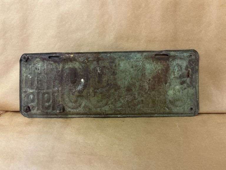 1920 Nebraska license plate - SCHULTIS & SON, INC.
