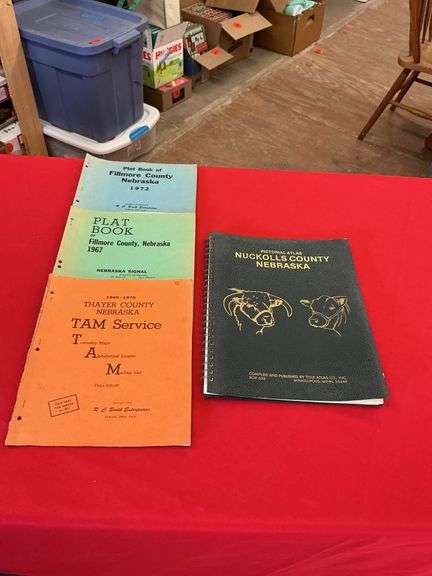 old Fillmore and Thayer County plat books and a Nichols county plat ...