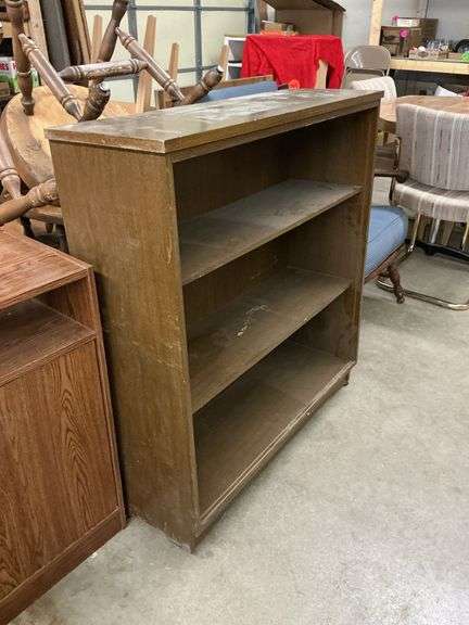 faux wood storage cabinet with three shelves (36”W X 12”W X 40”H ...
