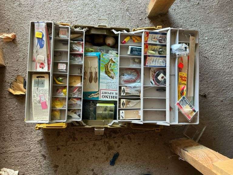 Tacklebox filled with hooks, barbers, lures, string weights, and more ...