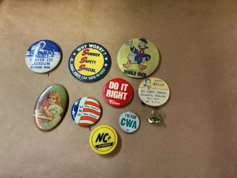 Collection of button pins - SCHULTIS & SON, INC.