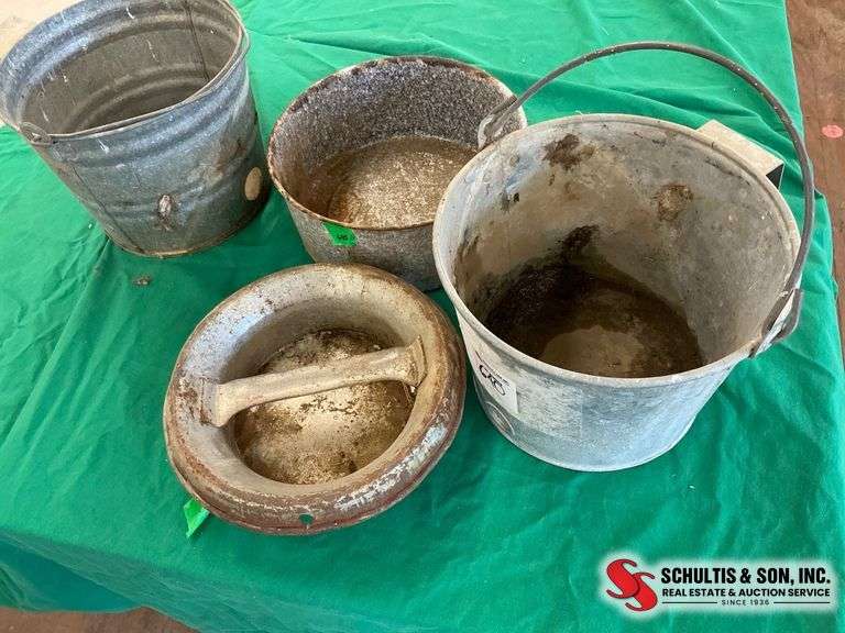 Galvanized Metal Buckets and Troughs - SCHULTIS & SON, INC.