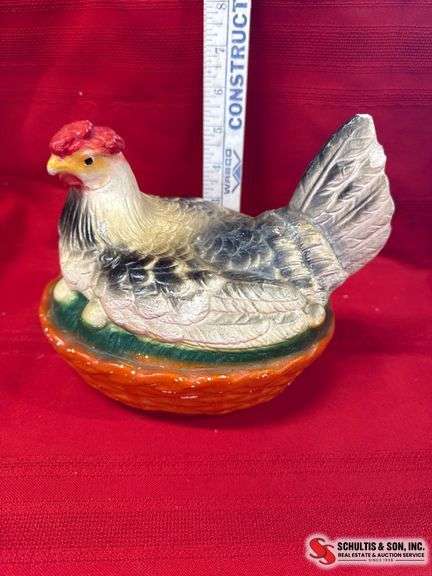 Ceramic Hen BANK Covered Dish - SCHULTIS & SON, INC.