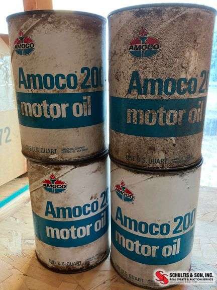 Amoco 200 Motor Oil Cans - SCHULTIS & SON, INC.