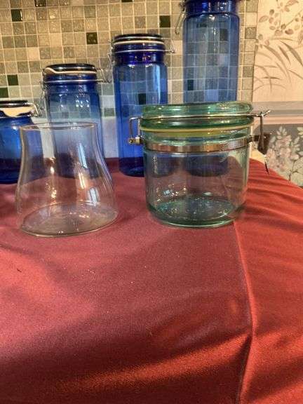 BLUE GLASS CANISTERS - SCHULTIS & SON, INC.