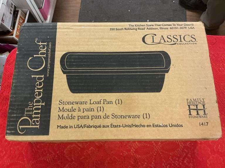 Pampered Chef stoneware loaf pan, new in box - SCHULTIS & SON, INC.