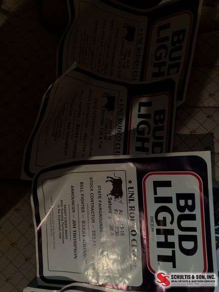 4 BUD LIGHT RODEO POSTERS - SCHULTIS & SON, INC.