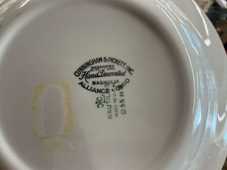 Shell pink compote, vase and china - SCHULTIS & SON, INC.