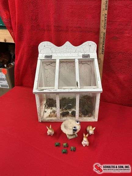 wood shelf- wood frame terrarium - SCHULTIS & SON, INC.