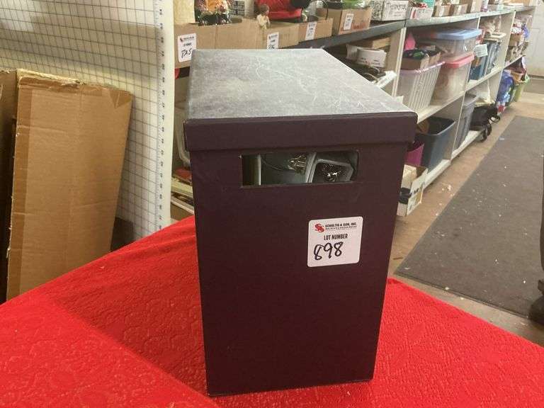 File box with empty binders inside - SCHULTIS & SON, INC.