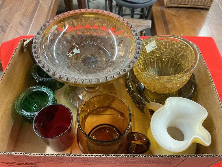 Glass Gypsy pots, amber pitcher, Avon dish and more - SCHULTIS & SON, INC.