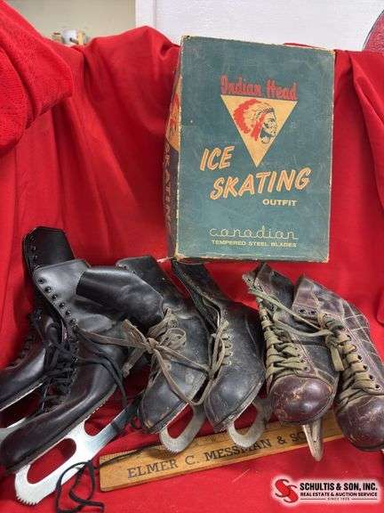 3 pair old ice skates - SCHULTIS & SON, INC.