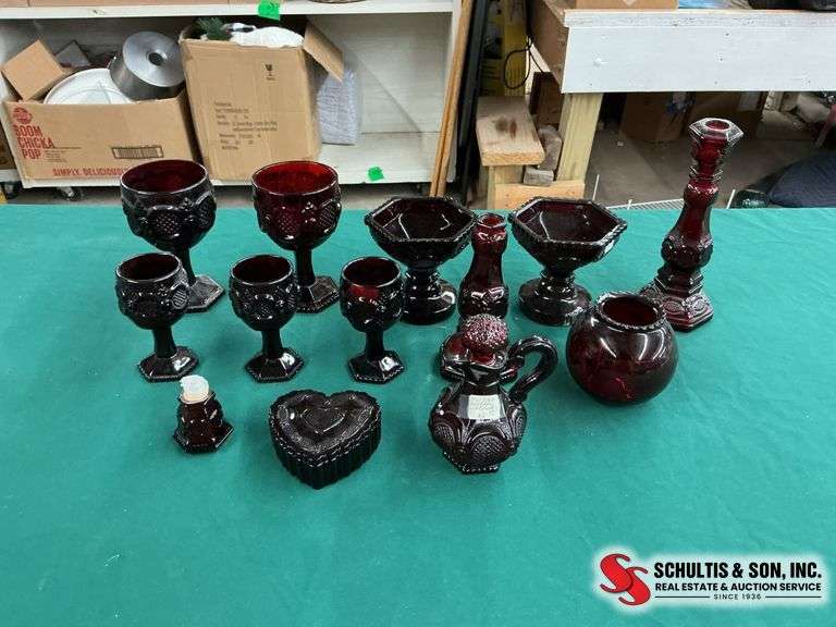 Anchor Hocking Royal Ruby glassware - SCHULTIS & SON, INC.