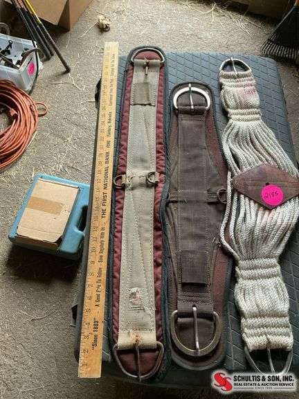 Three horse cinches - SCHULTIS & SON, INC.