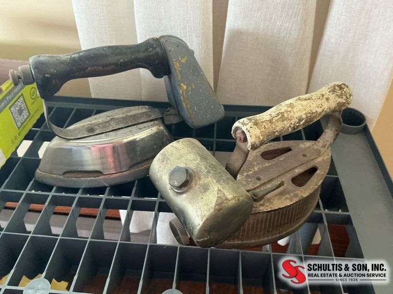 2 sad irons with heater tanks - SCHULTIS & SON, INC.
