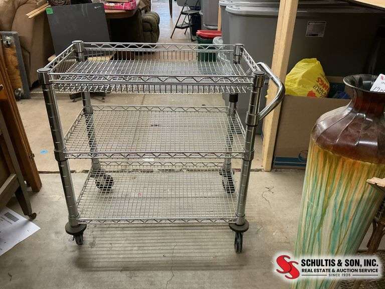Large wire cart on wheels - SCHULTIS & SON, INC.