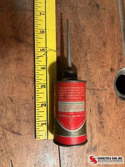 Small TEXACO vintage lube can - SCHULTIS & SON, INC.