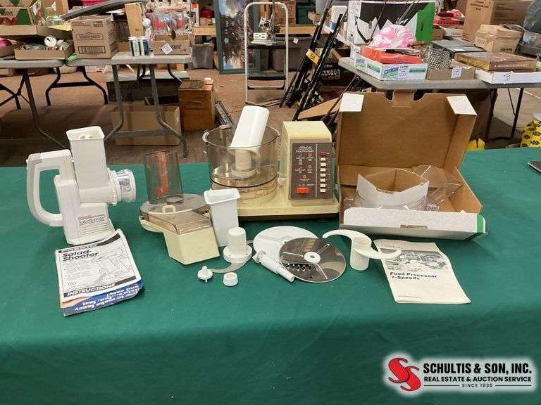 Counter Craft seven speed food processor with parts and a Presto salad ...