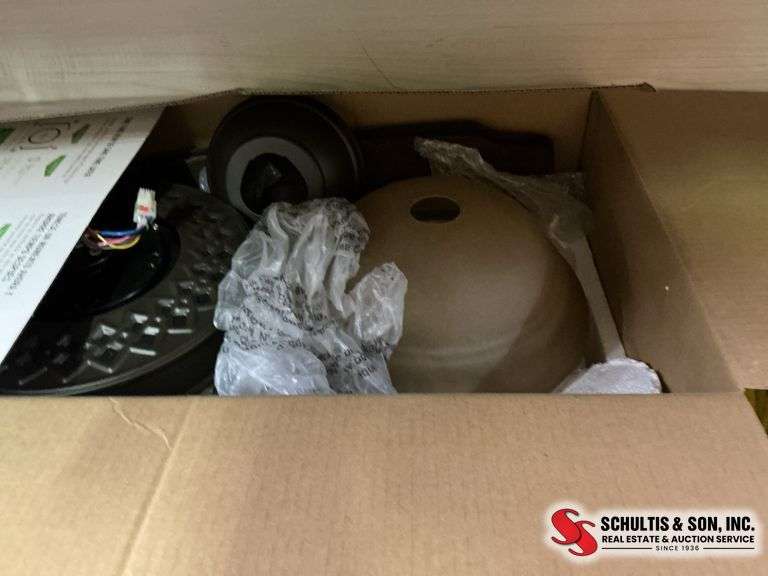 Hunter 52 inch ceiling fan in box with lights - SCHULTIS & SON, INC.