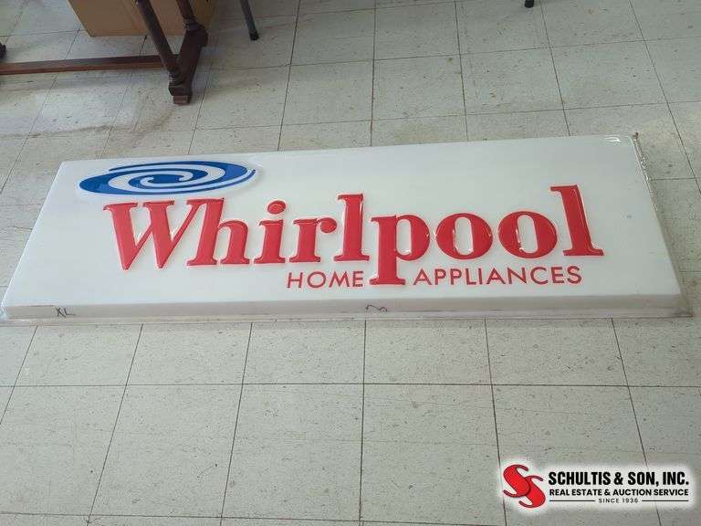 Whirlpool home appliance sign doesn't light up (23" X 72") one sided ...