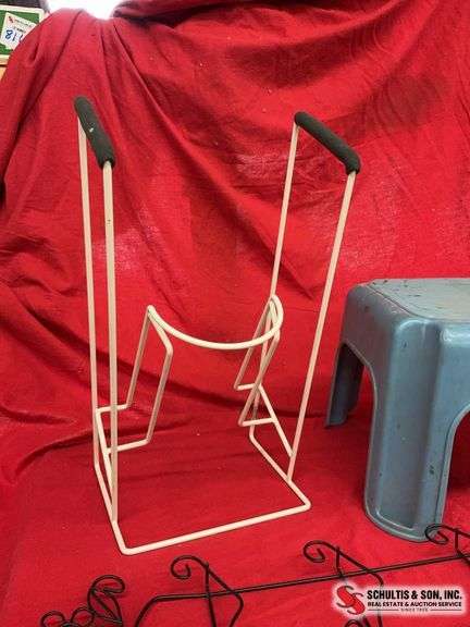 Stocking donner for compression socks, stepstool and Rod iron plate ...