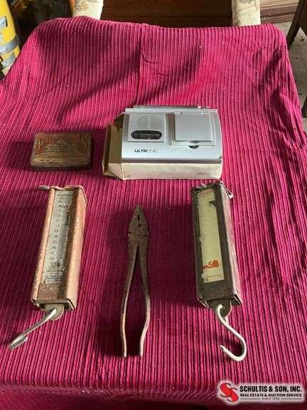 fencing pliers- Ultronic portable radio - Hanson and a Sunbeam scale ...