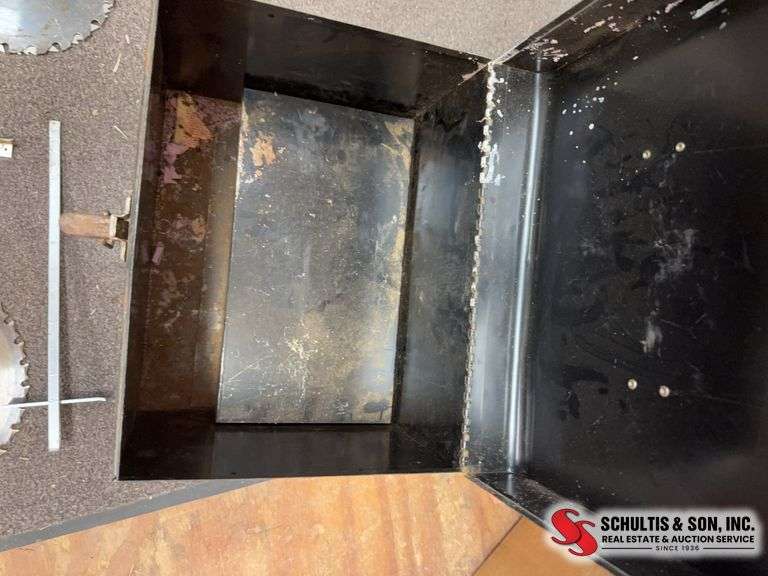 Metal chest with saw blades - SCHULTIS & SON, INC.
