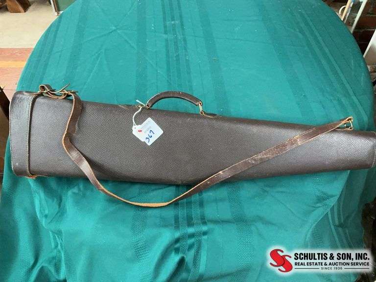 Vintage hand leather gun case - SCHULTIS & SON, INC.