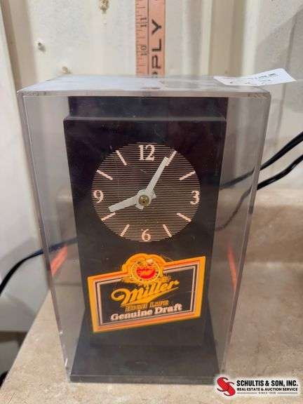 Miller highlife, genuine draft clock light - SCHULTIS & SON, INC.