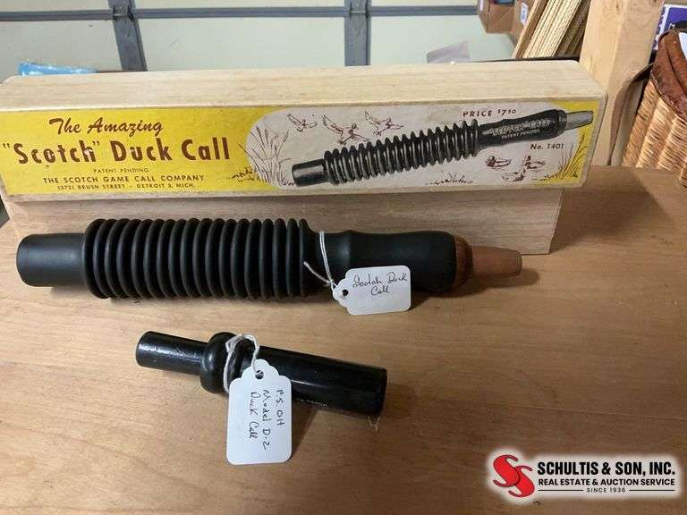 Scott duck call with box and PS Olt Model D-2 duck call - SCHULTIS ...