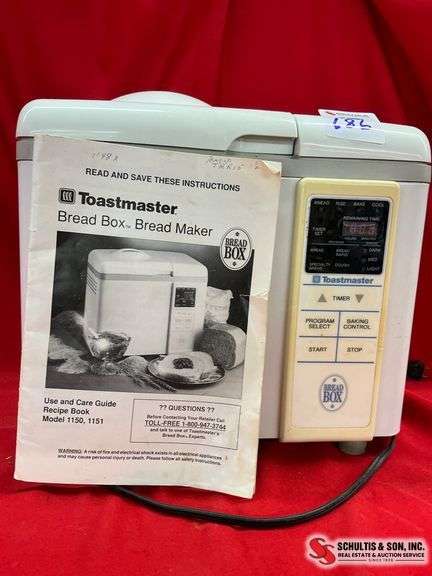 Toastmaster Bread Maker - SCHULTIS & SON, INC.
