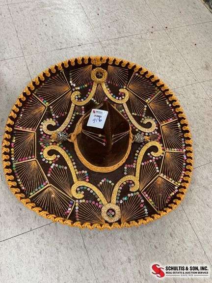 Embroidered Velvet Sombrero - SCHULTIS & SON, INC.