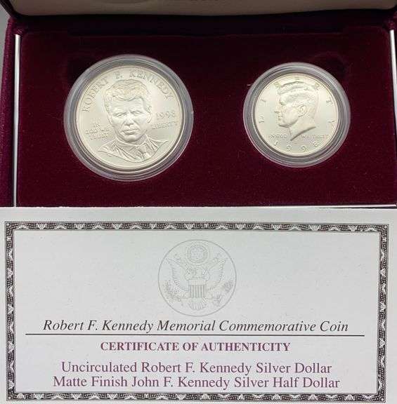 1998 U.S. Mint Robert F. Kennedy Memorial Commemorative Coin - Sherwood ...
