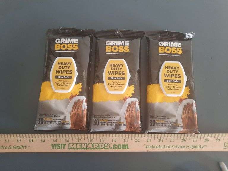3 Grime Boss Wipe Packages - Sherwood Auctions