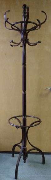 Spinning Wood Coat Rack (73" H) - Sherwood Auctions