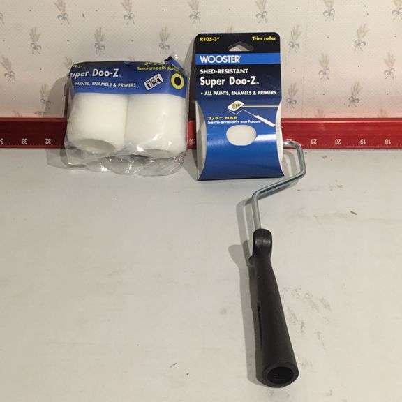 3'' Wooster Paint Roller and Package of 2 Wooster 3/8'' Nap Paint ...