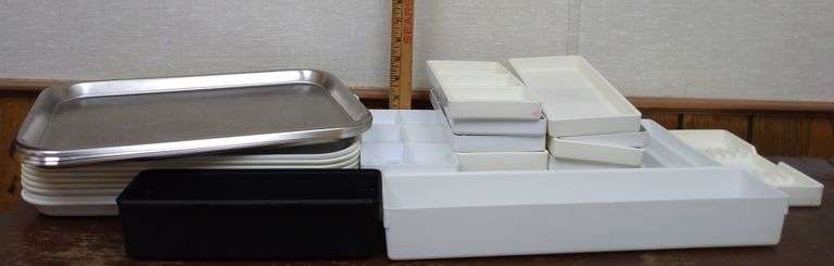 PolarWare Stainless Steel Trays + Assorted Trays - Sherwood Auctions