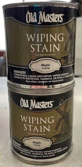 Two Half-Pint Jars of Old Masters Maple Wiping Stain - Sherwood Auctions