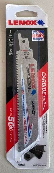 Lenox 6” Thick Metal Blade - Sherwood Auctions