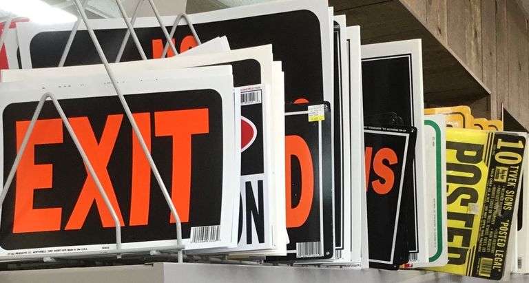 Assorted Signs - Sherwood Auctions