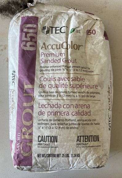 Accucolor Premium Sanded Grout - Sherwood Auctions